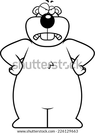 Angry Cartoon Gopher Frowning Looking Upset Stock Vector (Royalty Free ...
