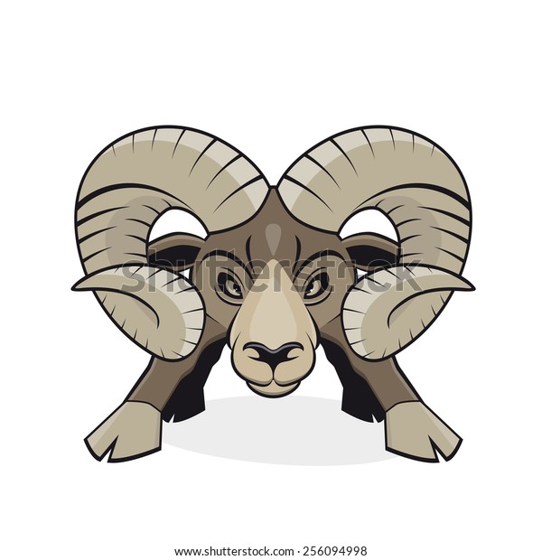 Angry Cartoon Ram Stock Vector (Royalty Free) 256094998
