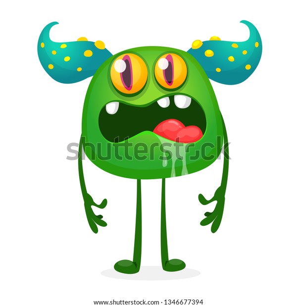 Vektor Stok Angry Cartoon Troll Character Vector Illustration (Tanpa ...