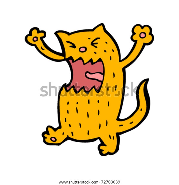 Angry Cat Cartoon Stock Vector (Royalty Free) 72703039