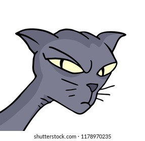 Angry Cat Expression Stock Vector (Royalty Free) 1178970235 | Shutterstock