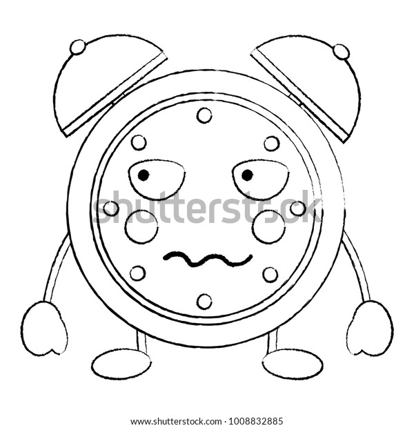 Angry Clock Kawaii Icon Image Stock Vector (Royalty Free) 1008832885 ...