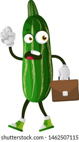 Angry Cucumber Illustration Vector On White Stock Vector (Royalty Free ...