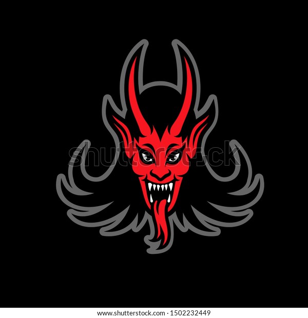 Angry Devil Women Mascot Logo Vector 库存矢量图（免版税）1502232449 | Shutterstock
