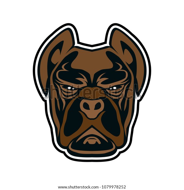 Angry Dog Logo Stock Vector (Royalty Free) 1079978252 | Shutterstock