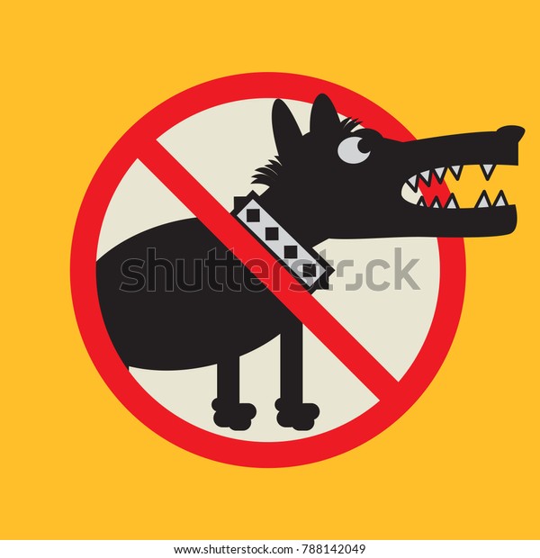Angry Dog Sign Symbol Vector Illustration Stock Vector (Royalty Free ...