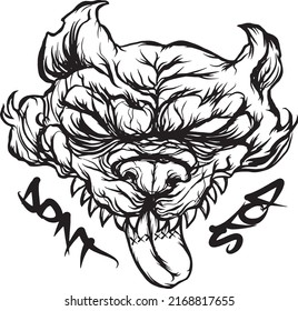 Angry Dog Vector Log Gym Stock Vector (Royalty Free) 2168817655 ...