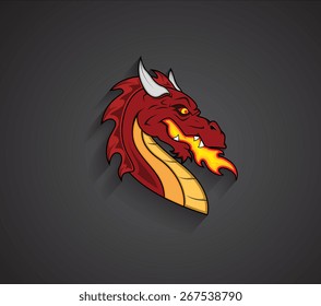 Angry Dragon Face Expression Mascot: เวกเตอร์สต็อก (ปลอดค่าลิขสิทธิ์ ...
