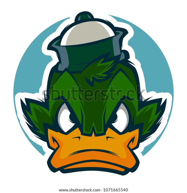 Angry Duck Head Mascot Stock Vector (Royalty Free) 1071665540 ...