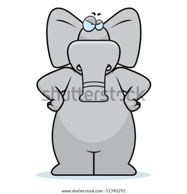 Angry Elephant Stock Vector (Royalty Free) 51390292
