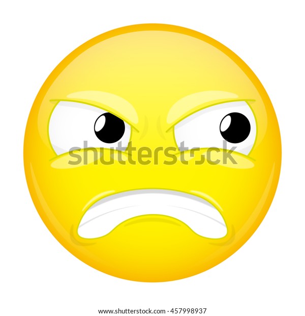 Angry Emoji Evil Emotion Wicked Emoticon Stock-vektor (royaltyfri ...