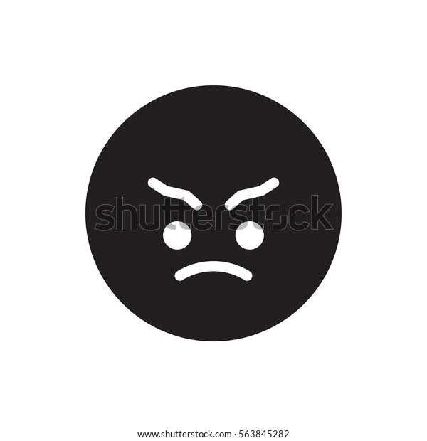 Angry Emoticon Icon Illustration Isolated Vector Stock Vector (Royalty ...