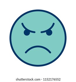 296 Angry emoticon line filled Images, Stock Photos & Vectors ...