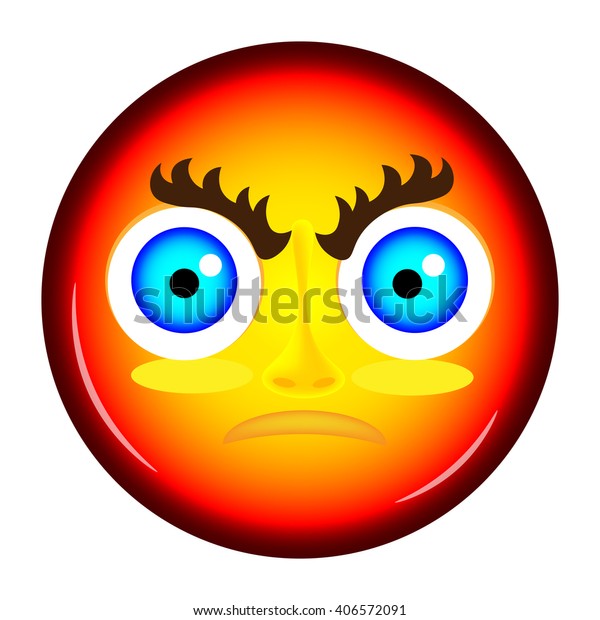 Angry Emoticon Red Color Outrage On: เวกเตอร์สต็อก (ปลอดค่าลิขสิทธิ์ ...