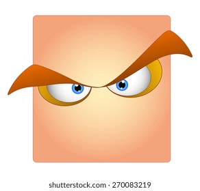 Angry Eye Cartoon Face Stock Vector (Royalty Free) 270083219 | Shutterstock