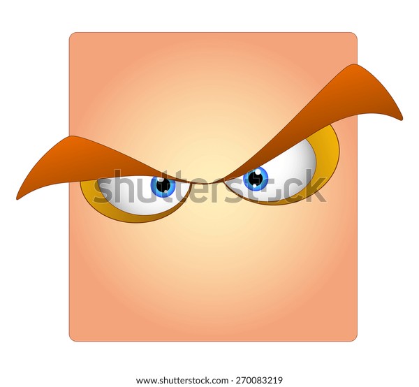 Angry Eye Cartoon Face Stock Vector (Royalty Free) 270083219 | Shutterstock