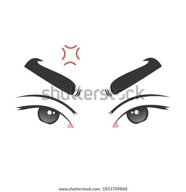 Angry Eyes Cartoon Expression Easy Edit Stock Vector (Royalty Free ...