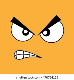 Angry Face Stock Vector (Royalty Free) 478784125 | Shutterstock