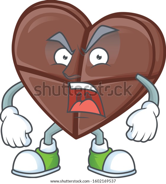 Angry Face Chocolate Bar Love Cartoon Stock Vector (Royalty Free ...