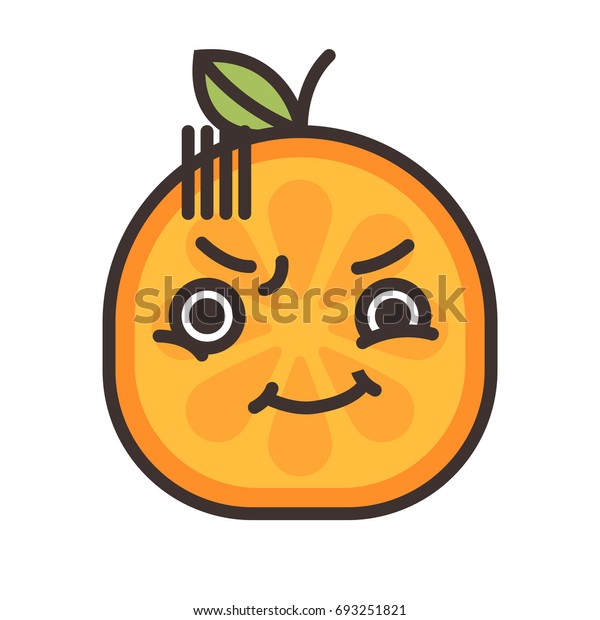 Angry Face Emoji Angry Orange Fruit: Vector có sẵn (miễn phí bản quyền ...