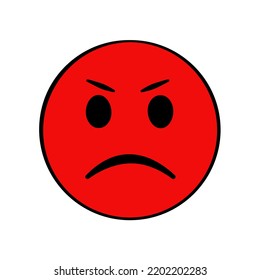 Angry Face Emoji Vector Illustration Stock Vector (Royalty Free ...