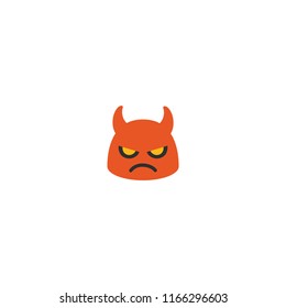Angry Face Horns Vector Illustration Stock Vector (Royalty Free ...