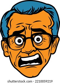 Angry Facevector Clip Art Illustration Single Stock Vector (Royalty ...