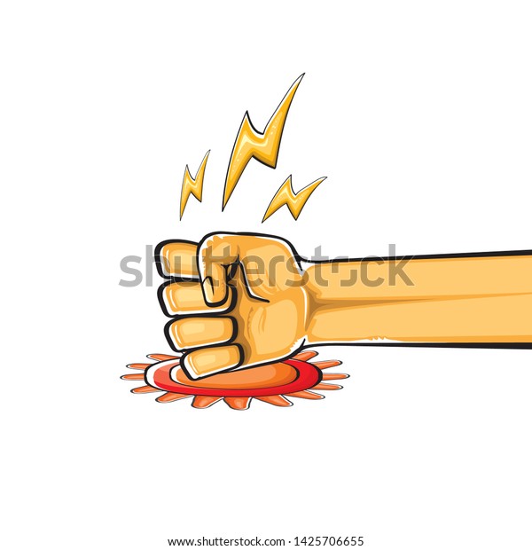 Angry Fist On Table Vector Icon Stock Vector (Royalty Free) 1425706655 ...