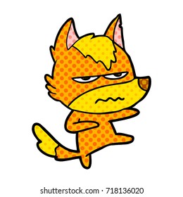 Angry Fox Cartoon Character Stock Vector (Royalty Free) 718136020 ...