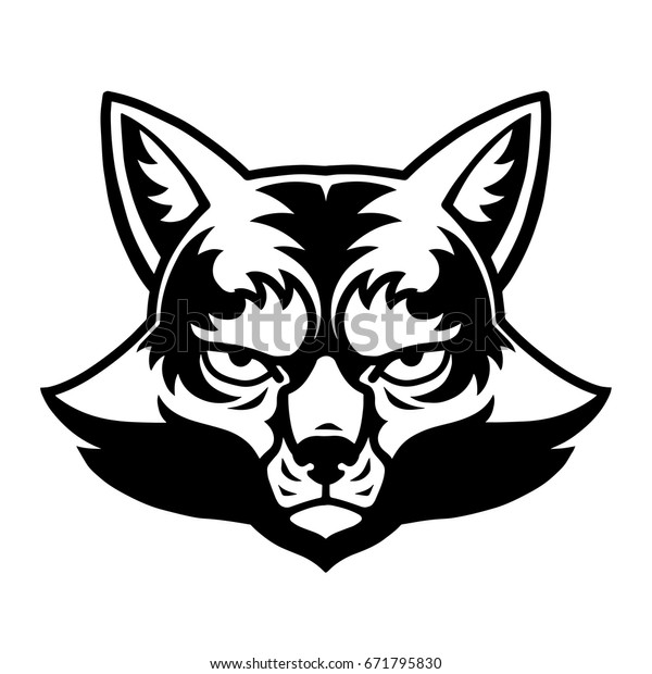 Angry Fox Head Mascot Logo Stock Vector (Royalty Free) 671795830