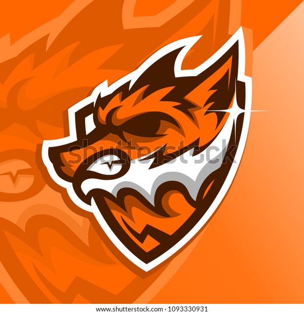 Angry Fox Logo Emblem Stock Vector (Royalty Free) 1093330931 | Shutterstock