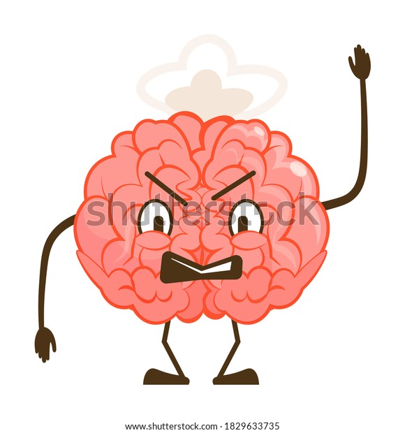 Angry Furious Brain Evil Shouting Emoticonஸ்டாக் வெக்டர் (உரிமைத்தொகை ...