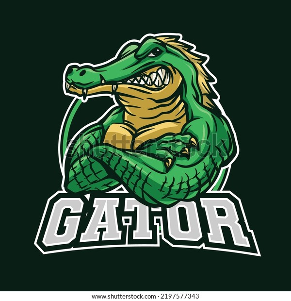 Angry Gator Mascot Logo Illustration Stock Vector (Royalty Free ...