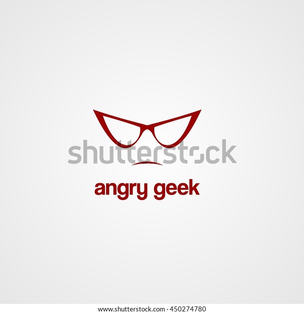 Angry Geek Design Template Stock Vector (Royalty Free) 450274780 ...