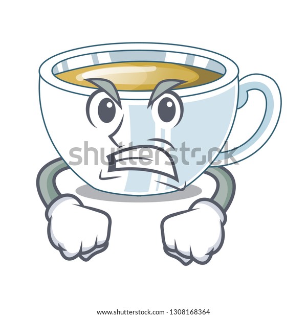 Angry Ginger Tea Cartoon Shape Stock Vector (Royalty Free) 1308168364 ...