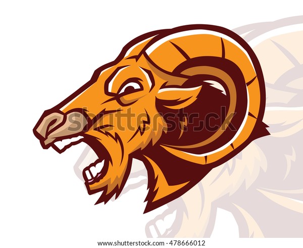 Angry Goat Head Mascot Stock Vector (Royalty Free) 478666012 | Shutterstock