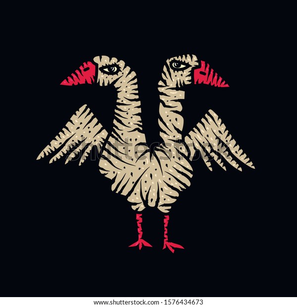 Angry Goose On White Background Vector Stock Vector (Royalty Free ...