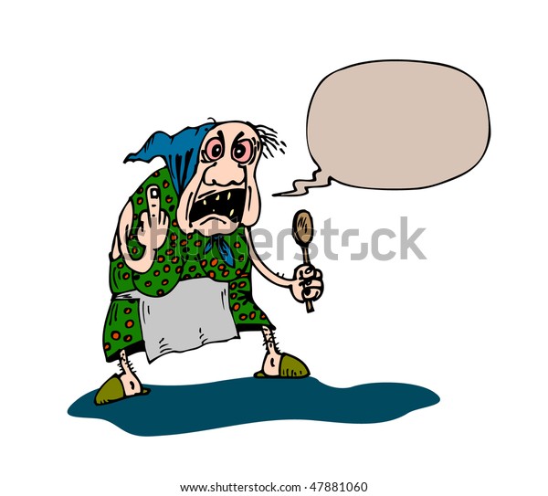 Angry Grandma Stock Vector (Royalty Free) 47881060
