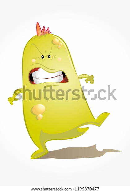 Angry Green Monster Stock Vector (Royalty Free) 1195870477 | Shutterstock