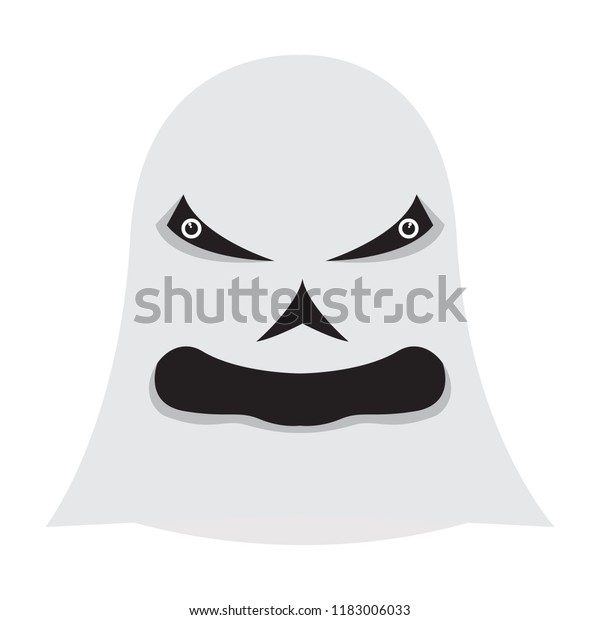 Angry Halloween Cartoon Ghost Avatar Stock Vector (Royalty Free ...