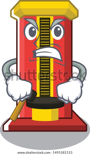 Angry Hammer Game Machine Isolated Character Stock Vector (Royalty Free ...