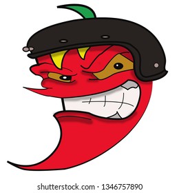Angry Hot Pepper: vector de stock (libre de regalías) 1346757890 ...