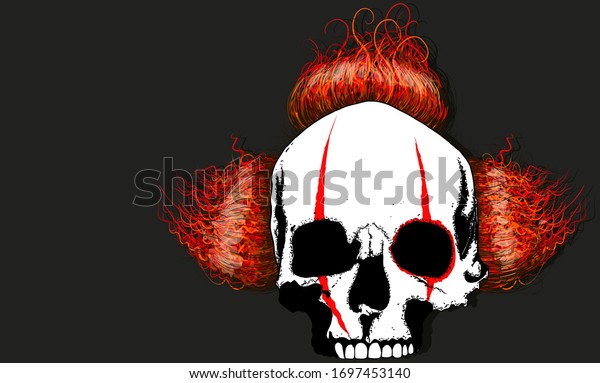 Angry Human Skull Red Shreds Sloppy Stock Vector (Royalty Free ...