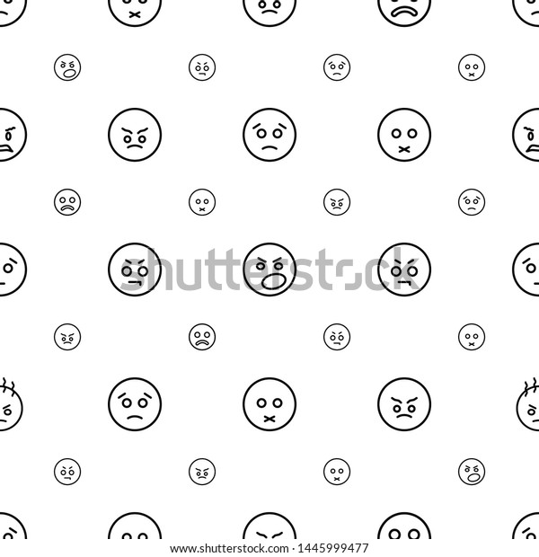 Angry Icons Pattern Seamless White Background Stock Vector (Royalty ...