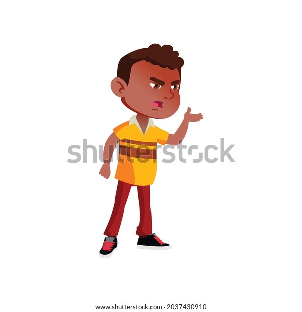 Angry Indian Boy Screaming On Friend Stock Vector (Royalty Free ...