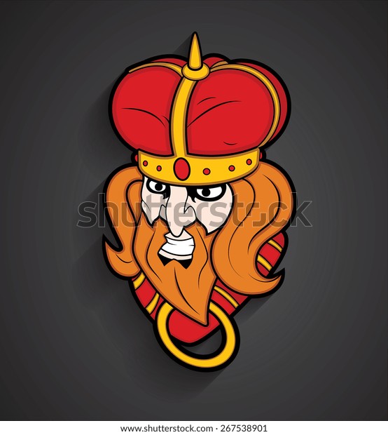 Angry King Character Face Expression Stock Vector (Royalty Free ...