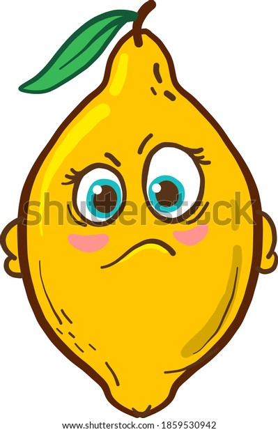 Angry Lemon Illustration Vector On White Stock Vector (Royalty Free ...