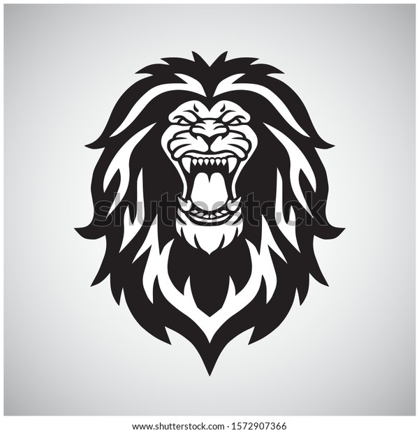 Angry Lion Roaring Logo Mascot Vector Stock Vector (Royalty Free ...