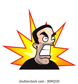 Vektor Stok Angry Man (Tanpa Royalti) 3090233 | Shutterstock