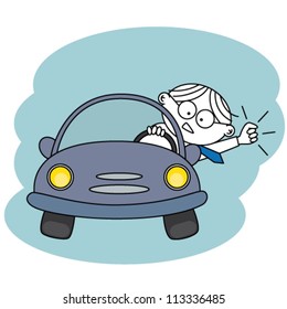Angry Man His Car Stock Vector (Royalty Free) 113336485 | Shutterstock